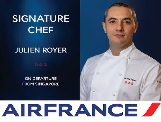 Julien Royer from Odette, Singapore is in the air with Air France in ...